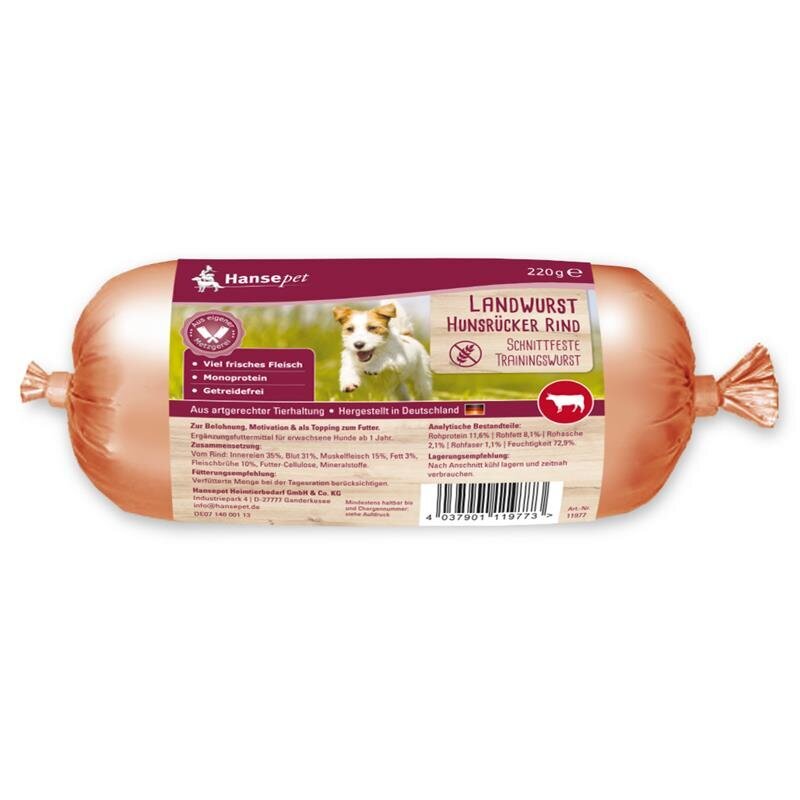 Hansepet Landwurst Trainingswurst für Hunde von Hansepet günstig ...