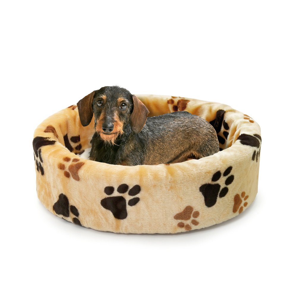Hundebett rund mit Rand Pfoten Motiv von Karlie günstig bestellen ...