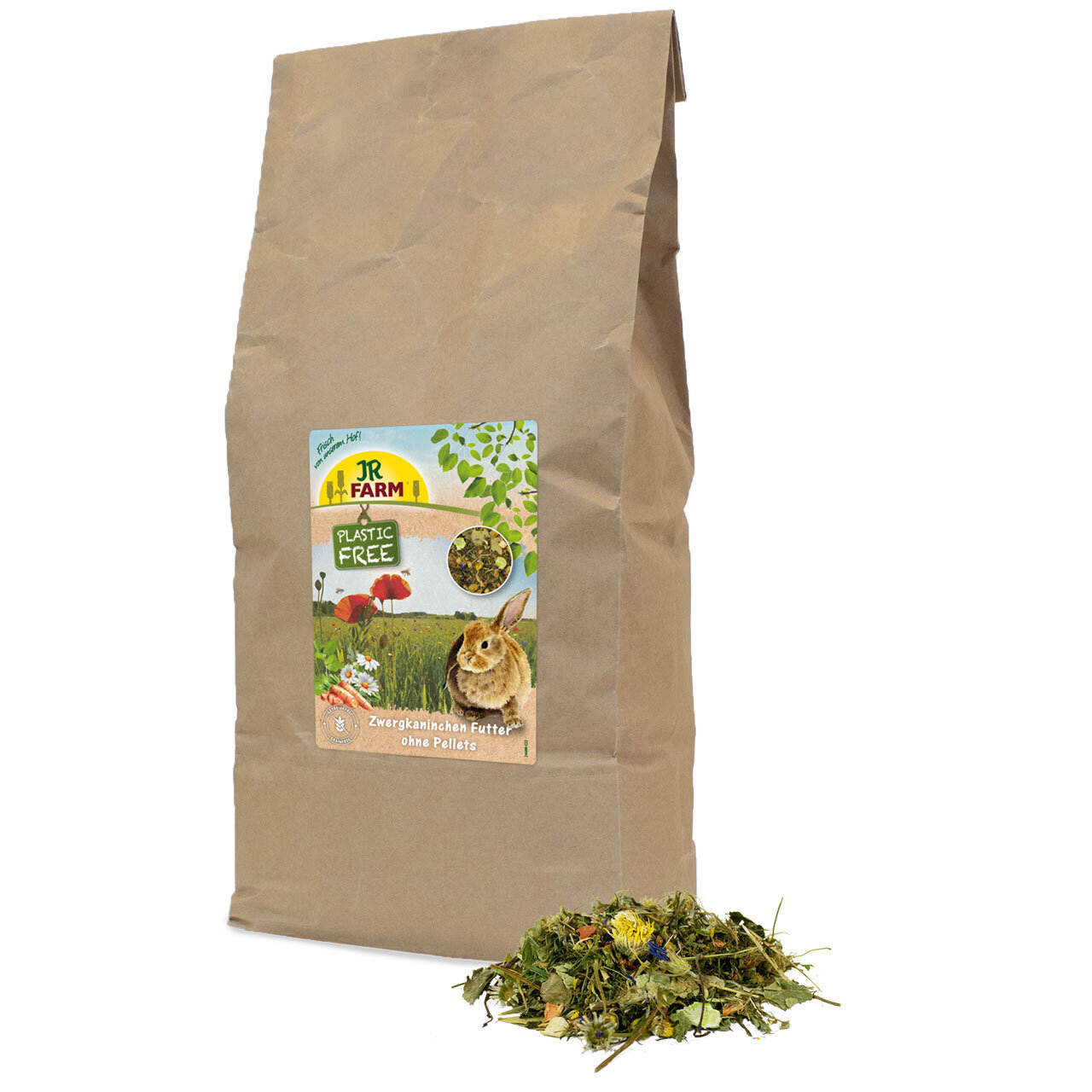 PlasticFree Meerschweinchen Kaninchenfutter ohne Pellets von JR Farm ...