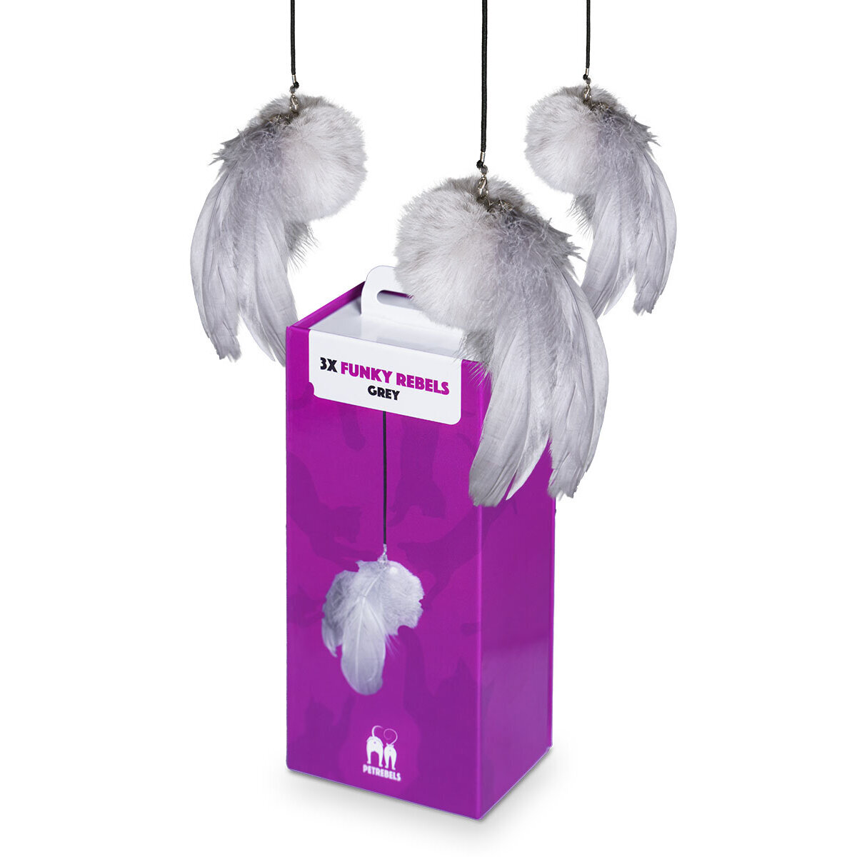 Fluffige Katzenspielbälle mit Feder Funky Rebels von Petrebels günstig ...